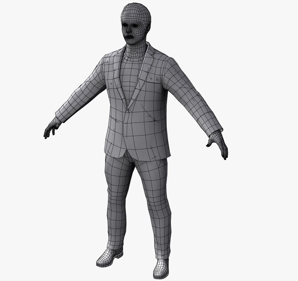 3D Male Suit - Rig Model - TurboSquid 1638095