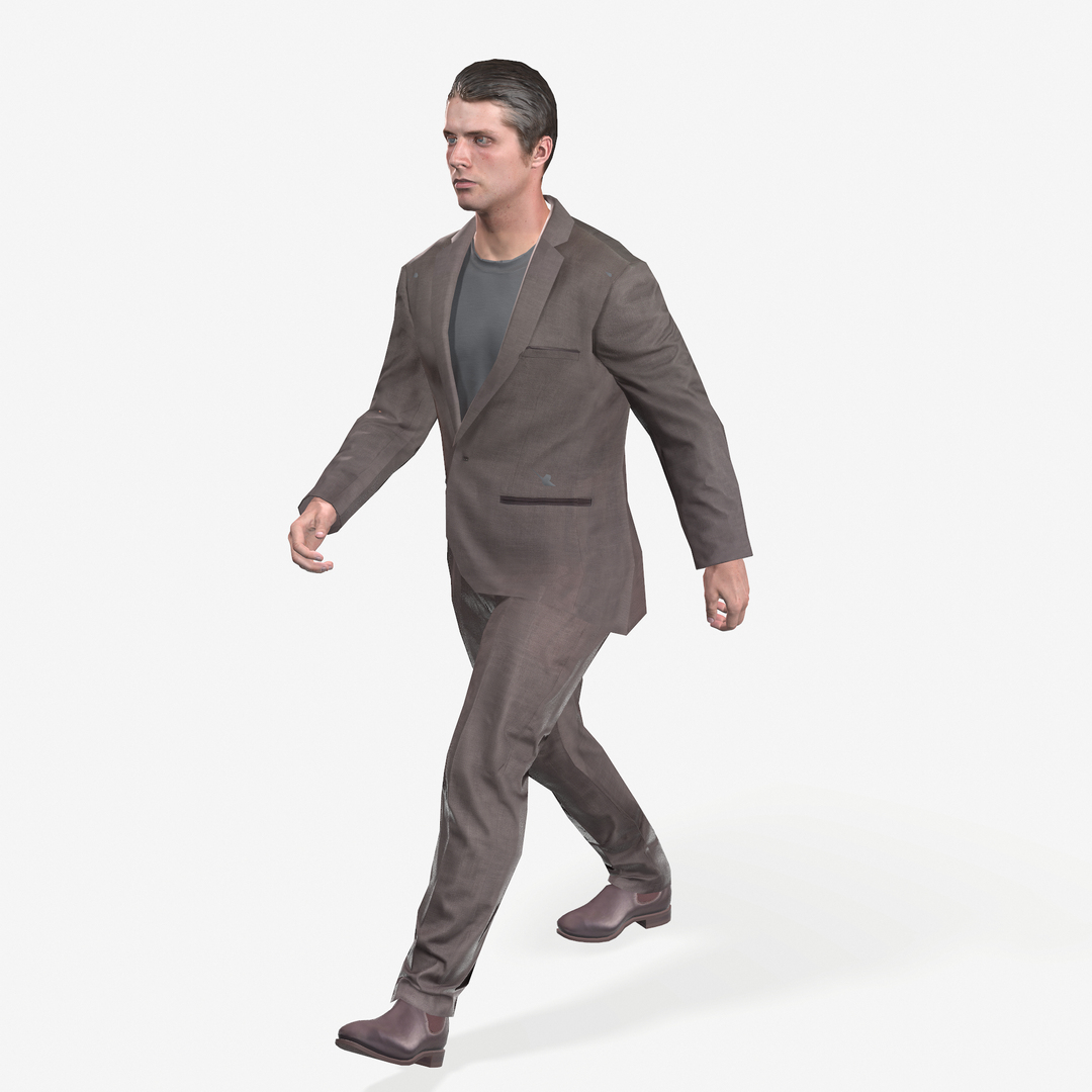 3D Male Suit - Rig Model - TurboSquid 1638095