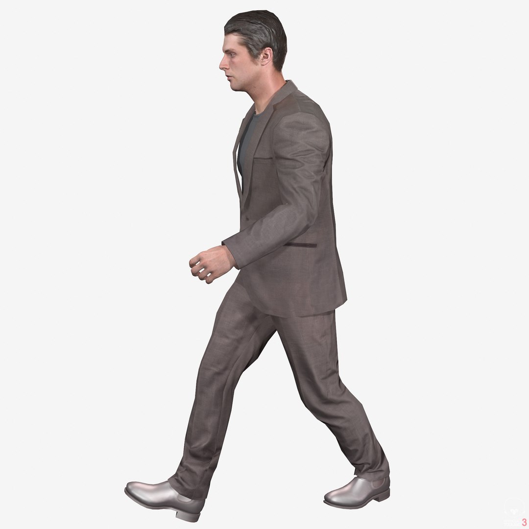 3D Male Suit - Rig Model - TurboSquid 1638095