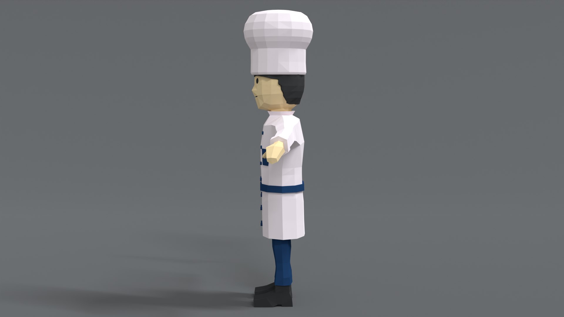 Low Poly Cartoon Chef 3D Model - TurboSquid 1729698