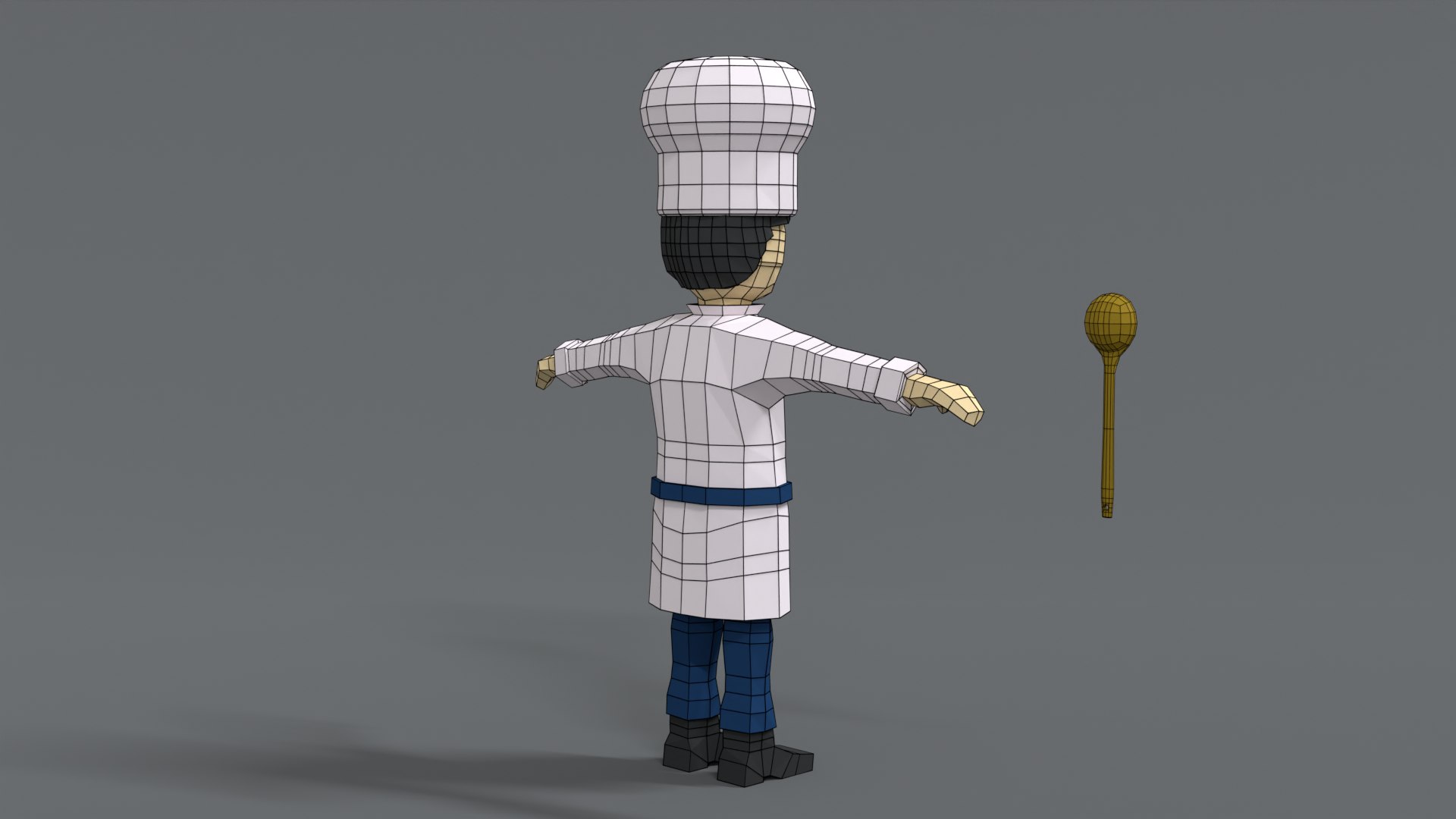 Low Poly Cartoon Chef 3D Model - TurboSquid 1729698