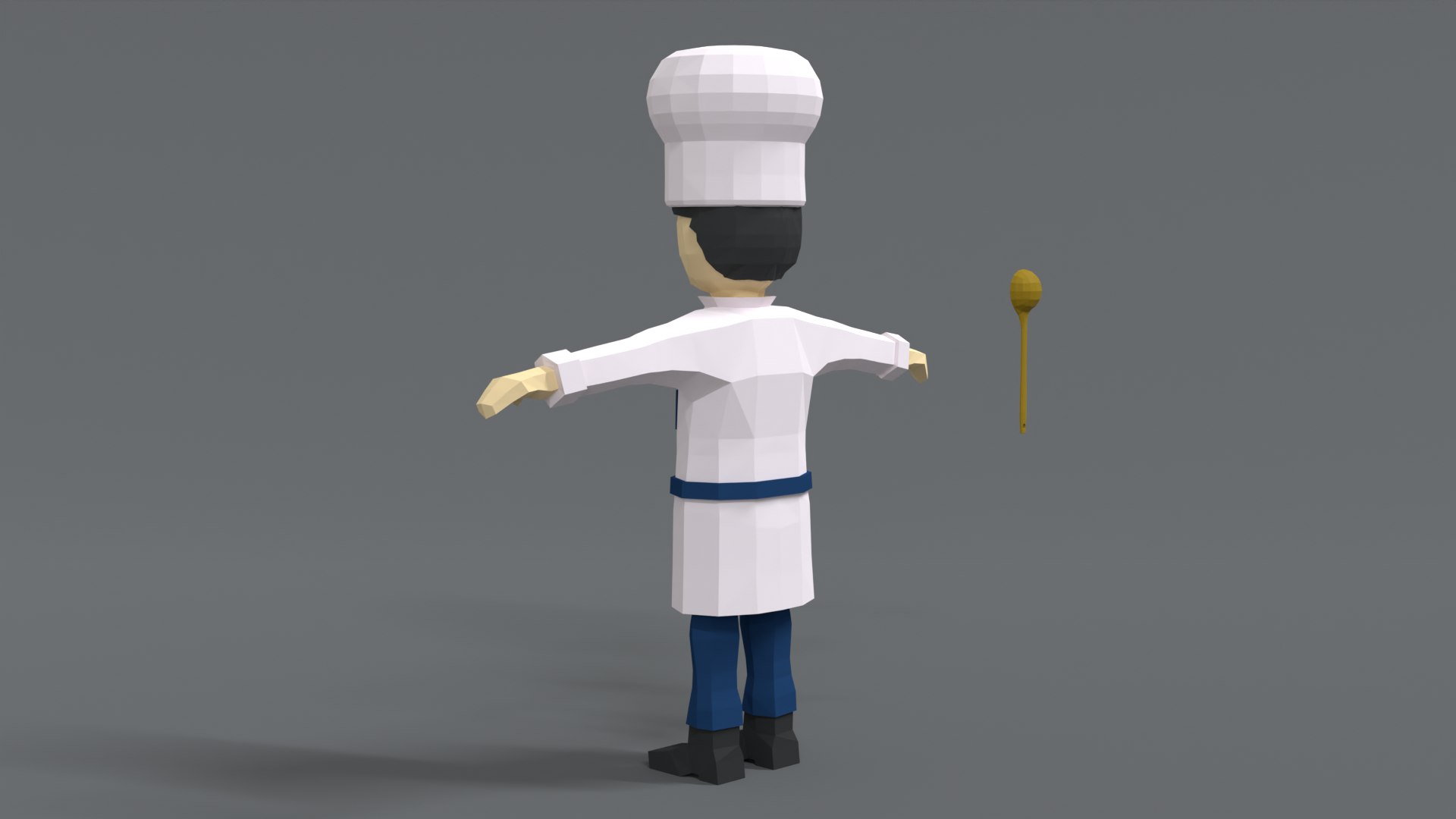 Low Poly Cartoon Chef 3D Model - TurboSquid 1729698