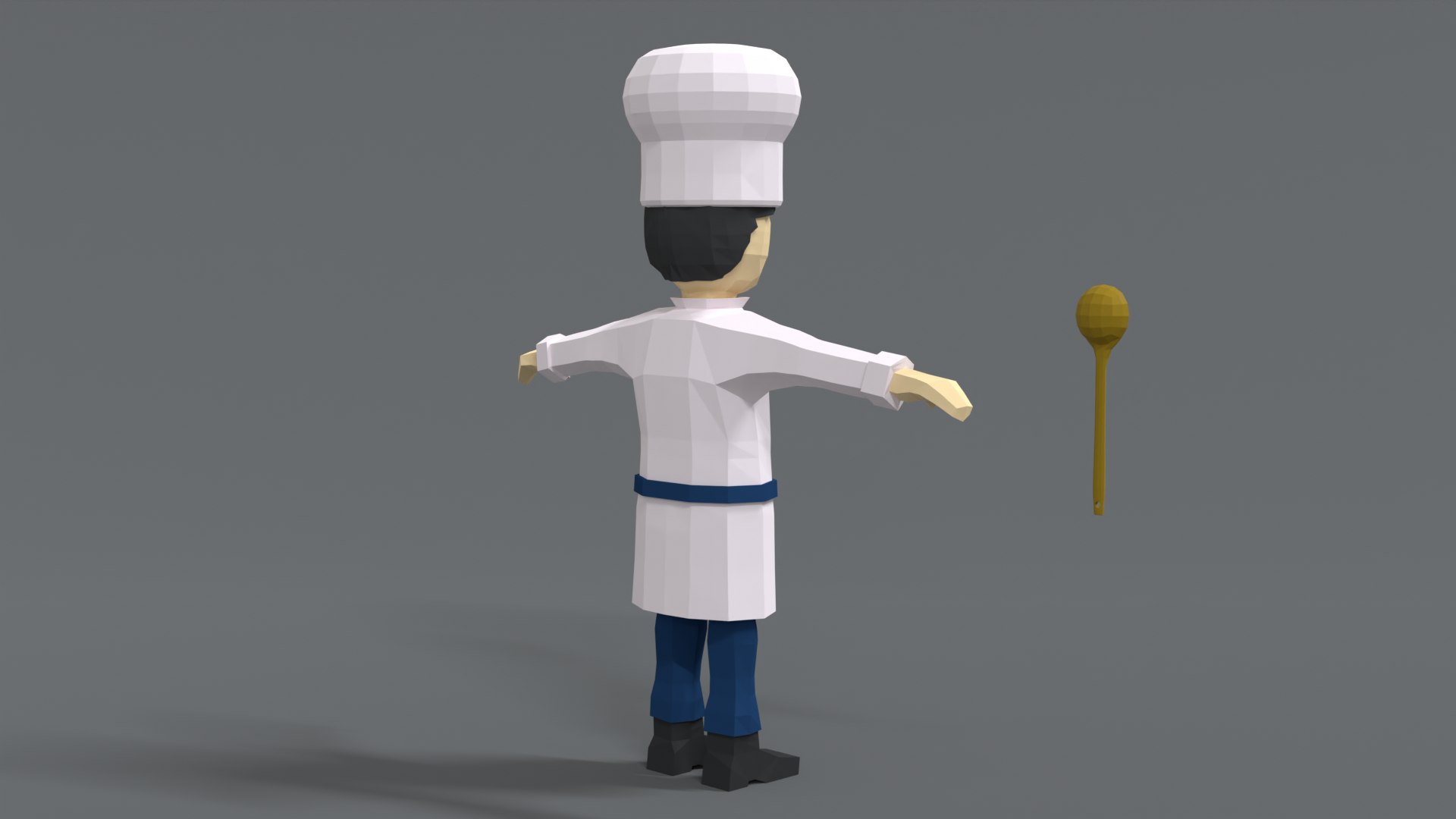 Low Poly Cartoon Chef 3D Model - TurboSquid 1729698