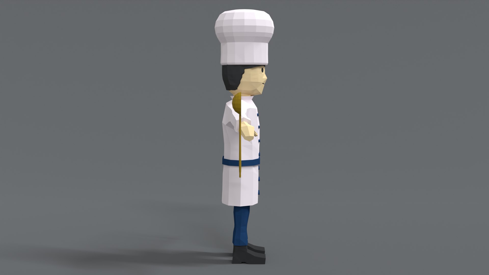 Low Poly Cartoon Chef 3D Model - TurboSquid 1729698