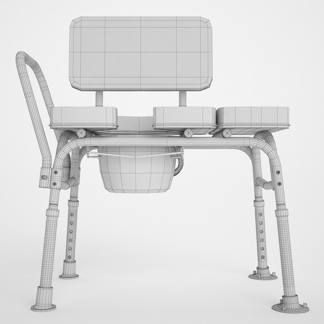 Bedside Commode Chair 3D Model - TurboSquid 1389389