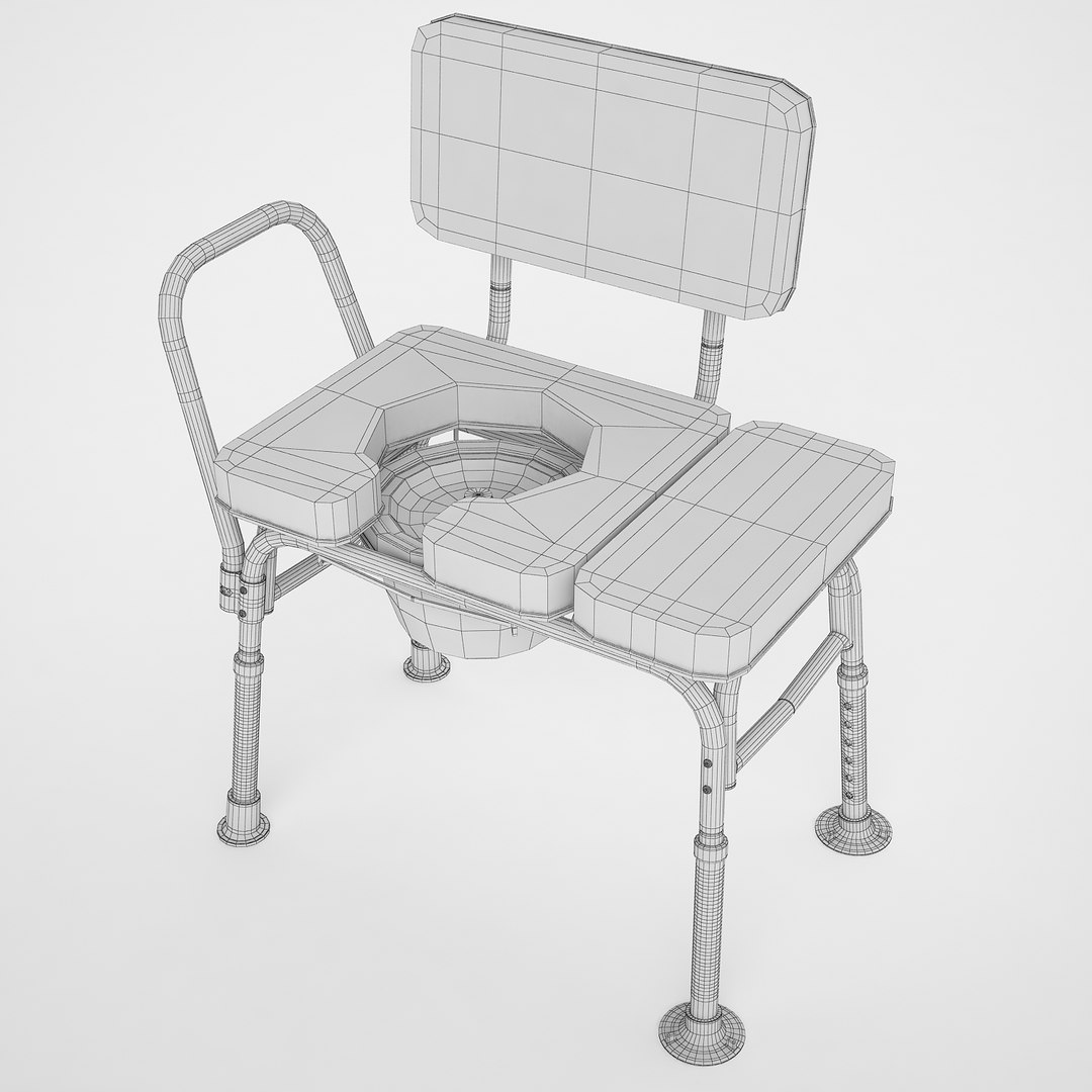 Bedside Commode Chair 3D Model - TurboSquid 1389389