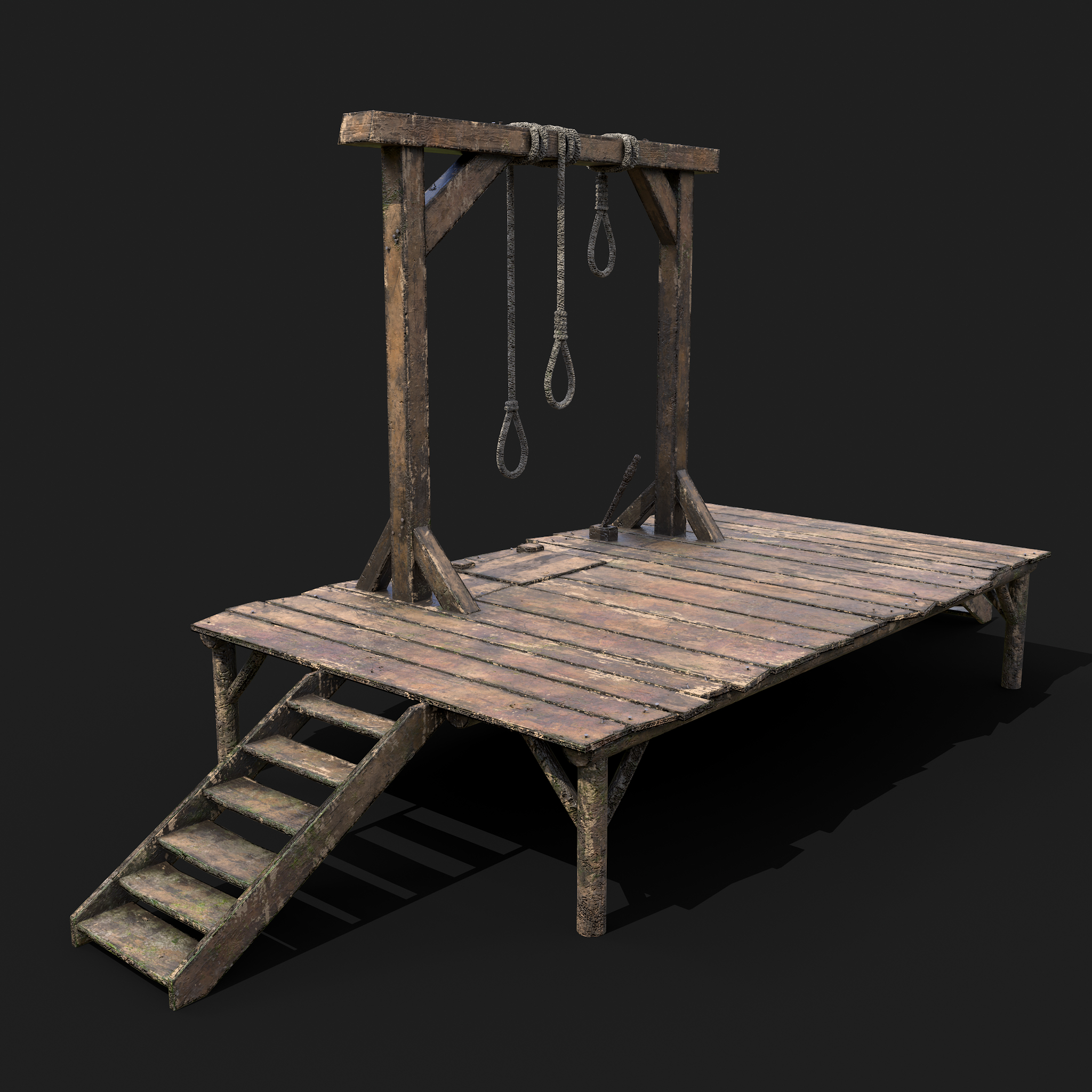 Medieval Gallows 3D model - TurboSquid 1748318