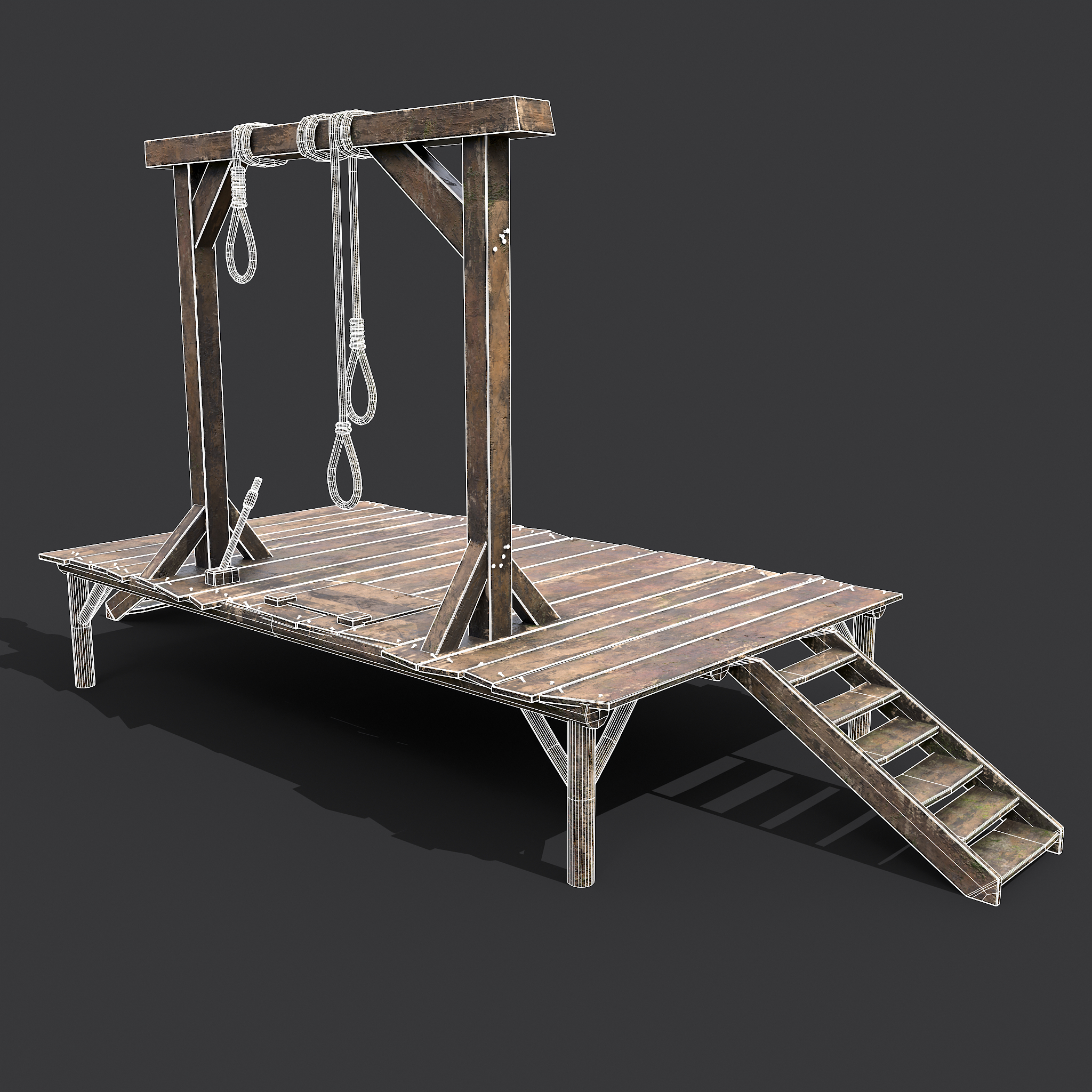 Medieval Gallows 3D model - TurboSquid 1748318