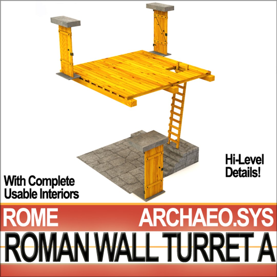 3d Model Ancient Roman Wall Turret