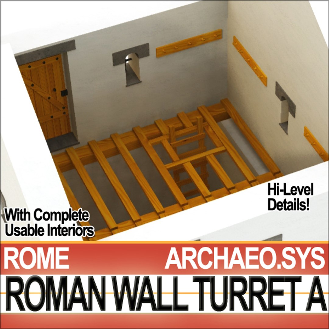 3d Model Ancient Roman Wall Turret