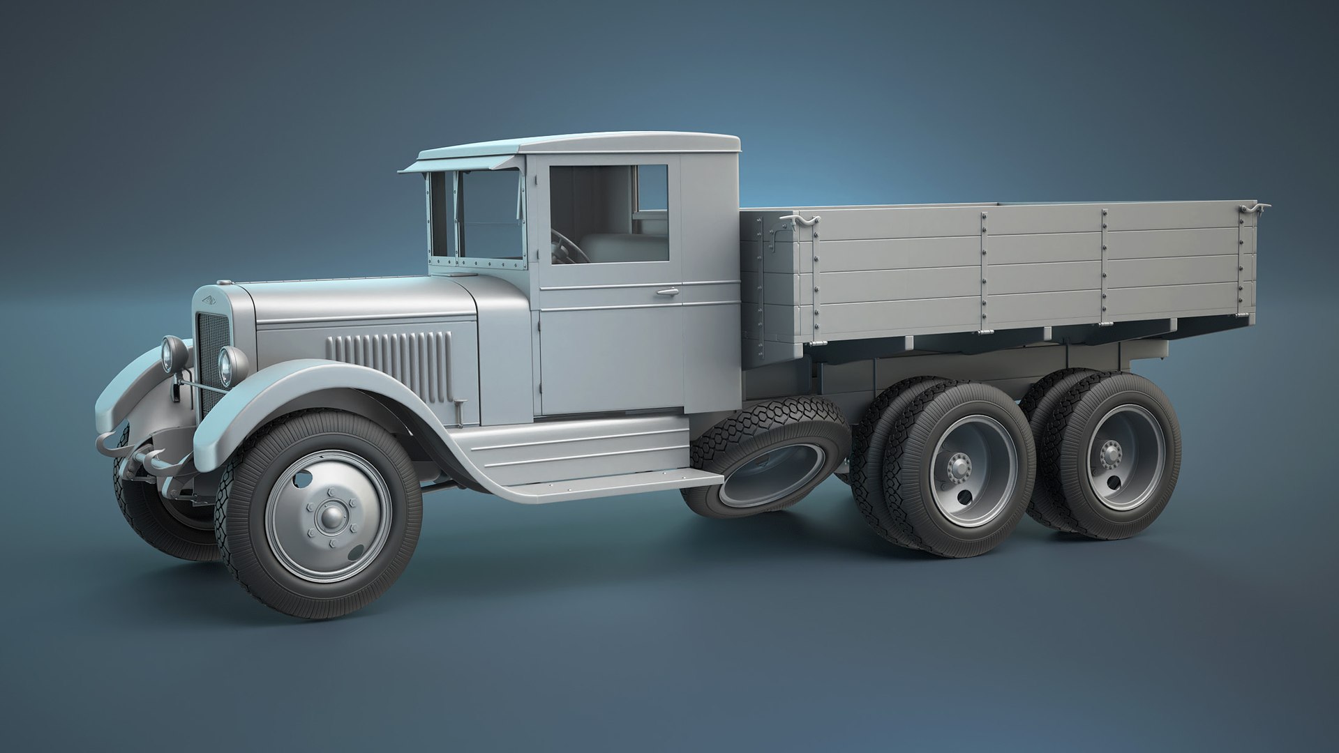 ZIS-6 Flatbed Truck High-Poly 3D - TurboSquid 2200092