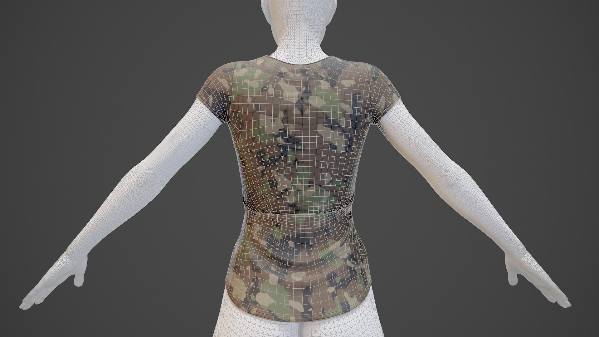 Camo T-Shirt 3D Model - TurboSquid 1786442