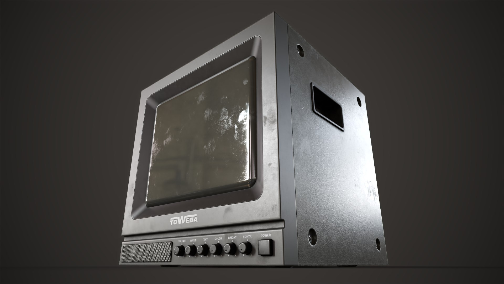 Portable square old TV 3D model - TurboSquid 2039278
