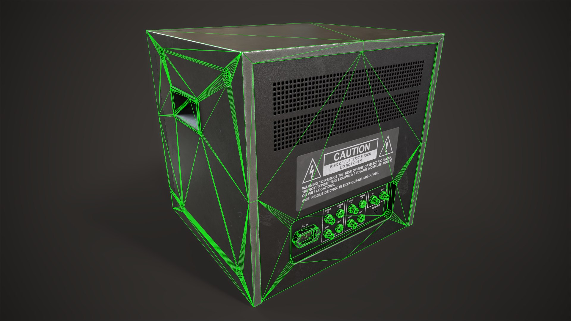 Portable Square Old TV 3D Model - TurboSquid 2039278