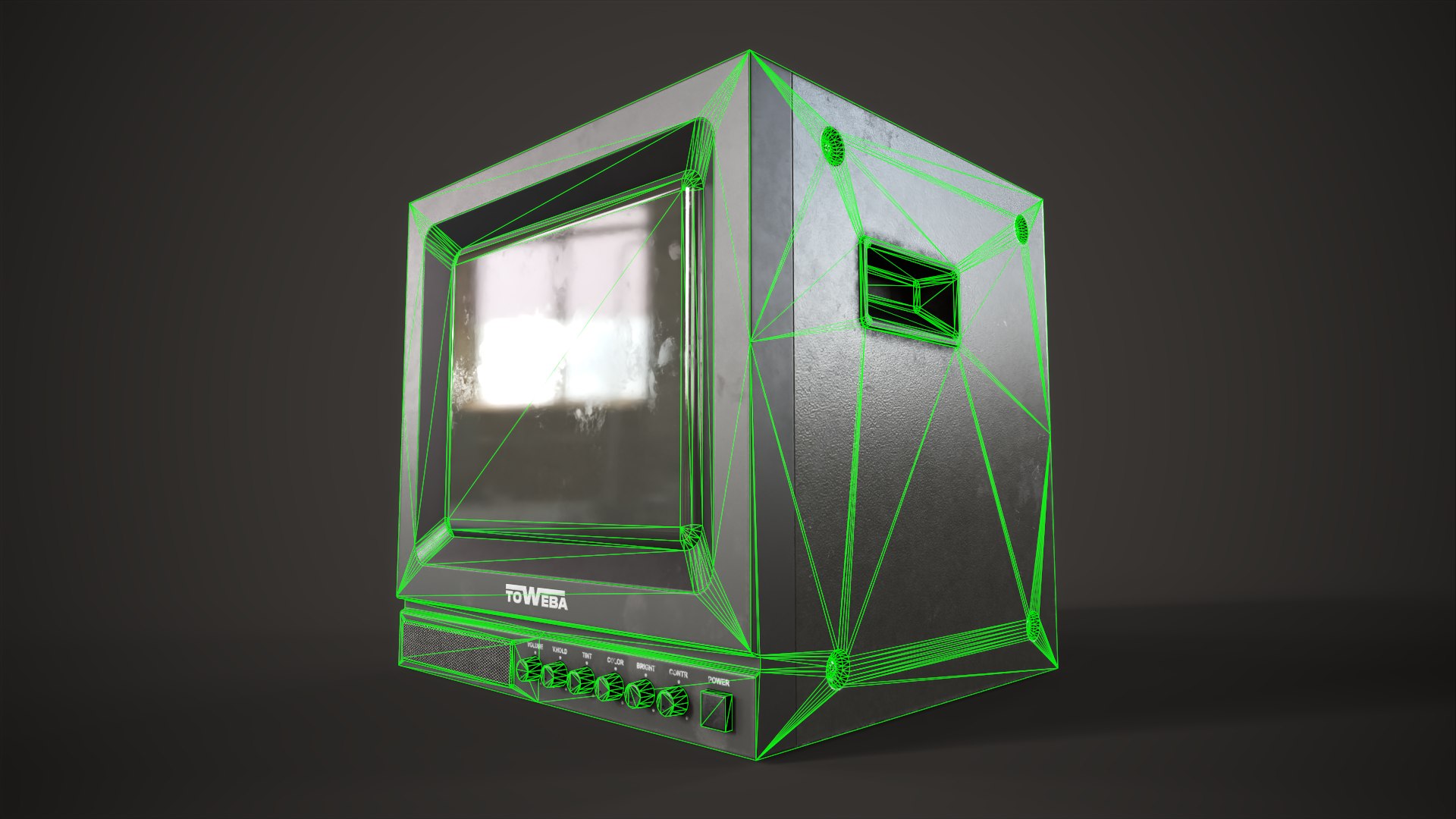 Portable Square Old TV 3D Model - TurboSquid 2039278