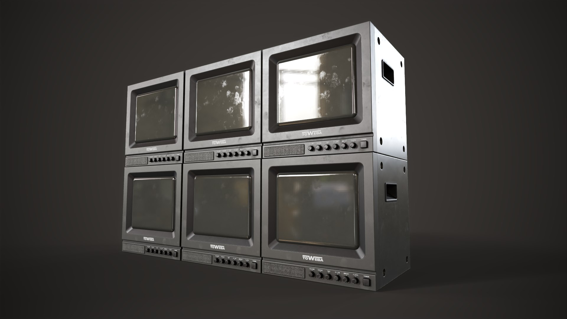 Portable Square Old TV 3D Model - TurboSquid 2039278
