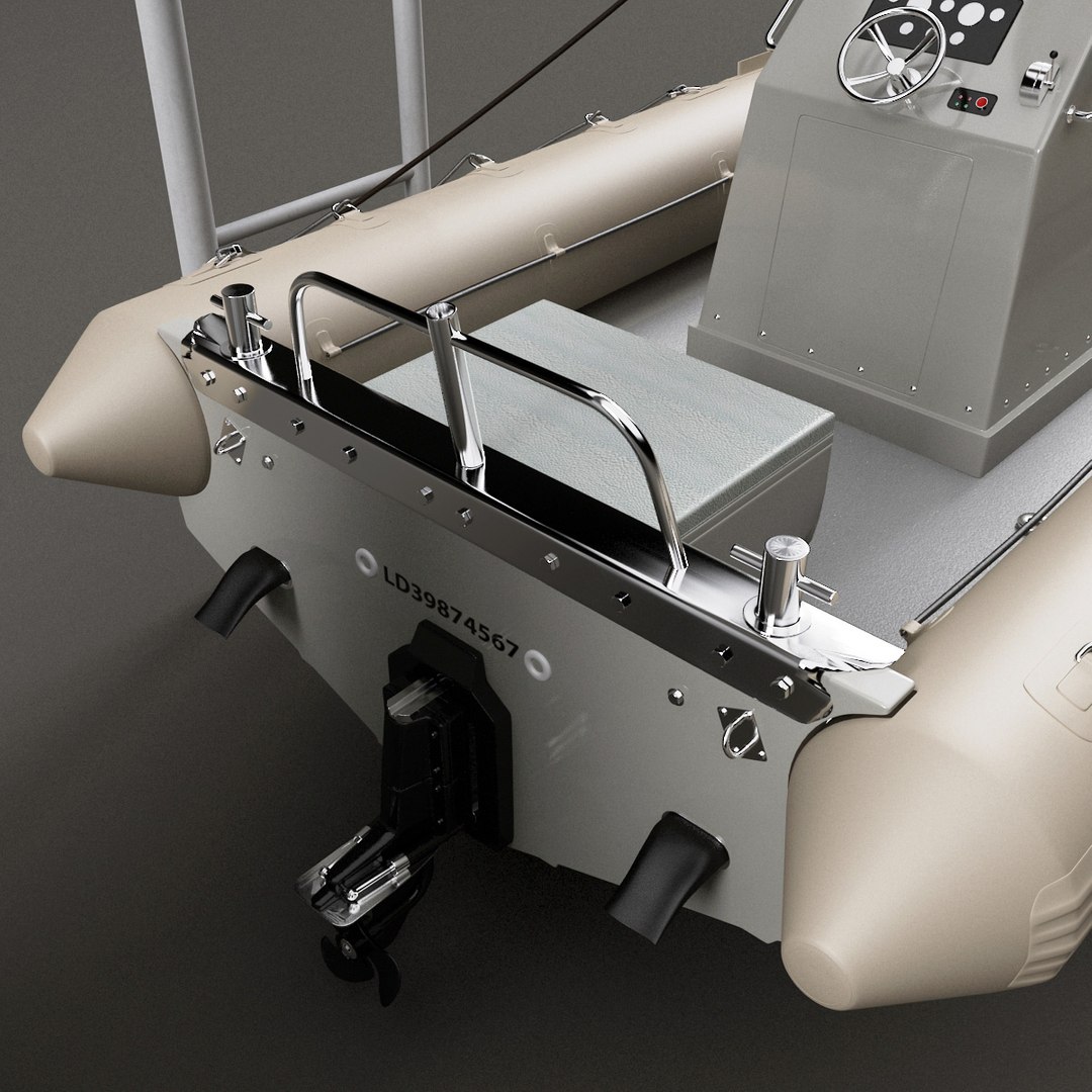 3d model boat davit rescue