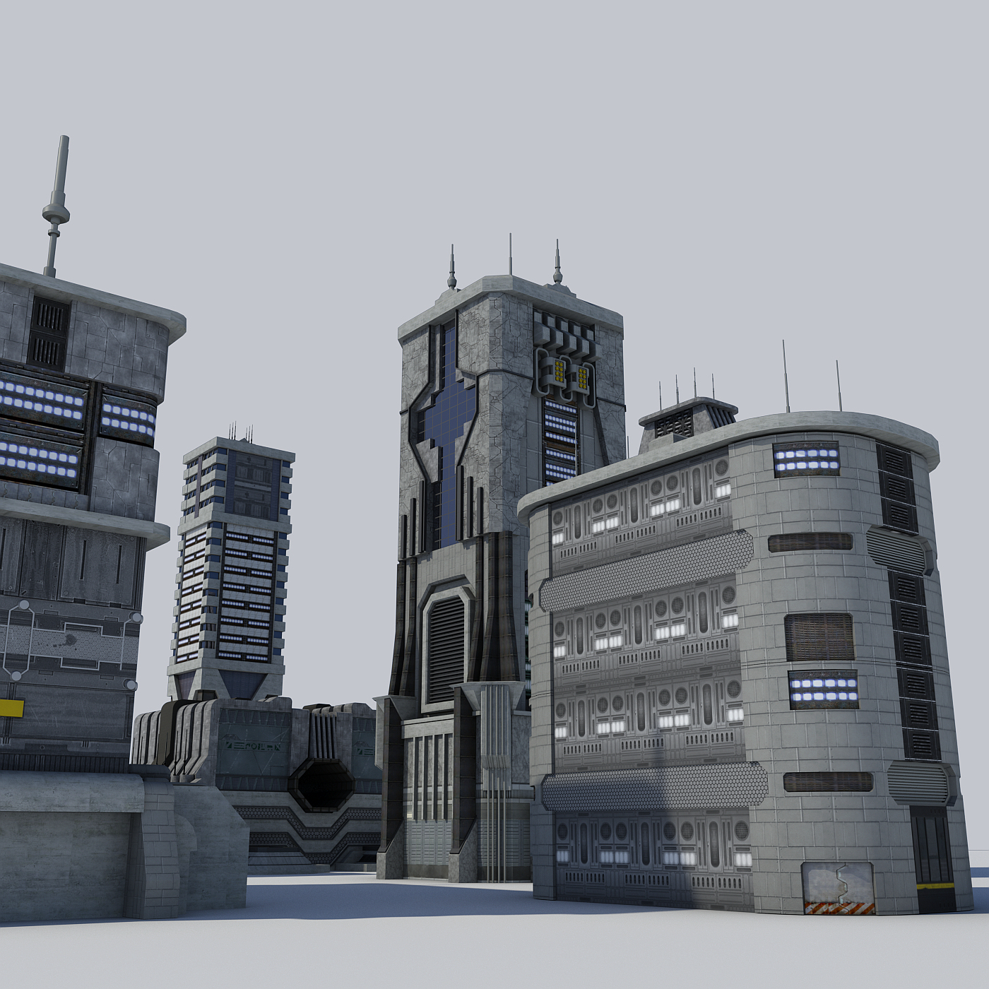 fiction futuristic buildings science-fiction max