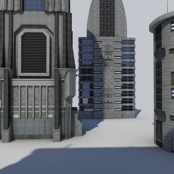 fiction futuristic buildings science-fiction max