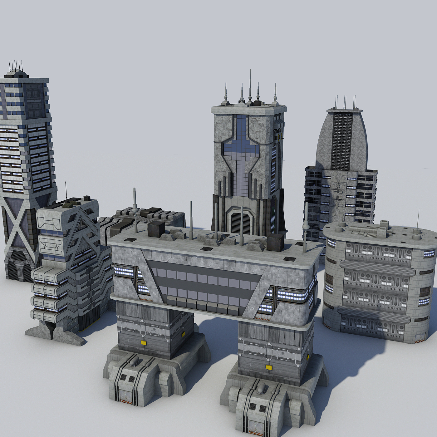 fiction futuristic buildings science-fiction max