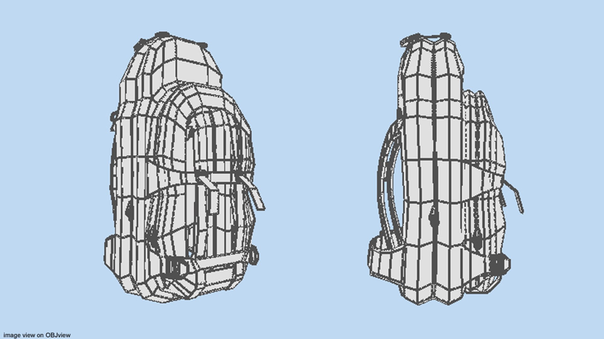 3d Backpack Travel Model