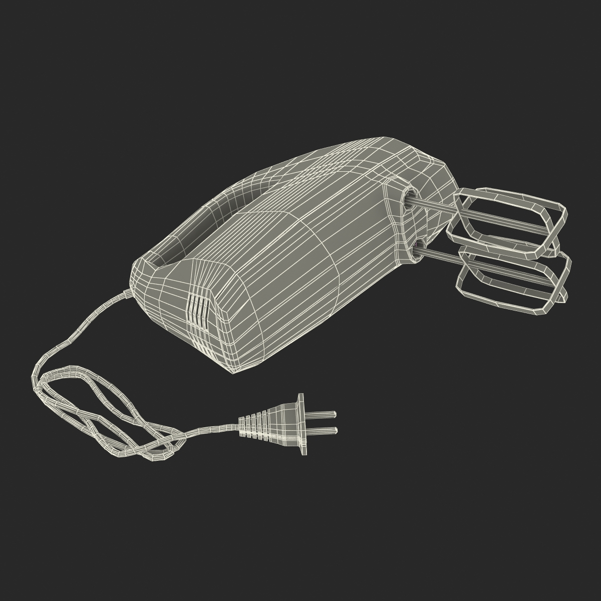 hand mixer black 3d model