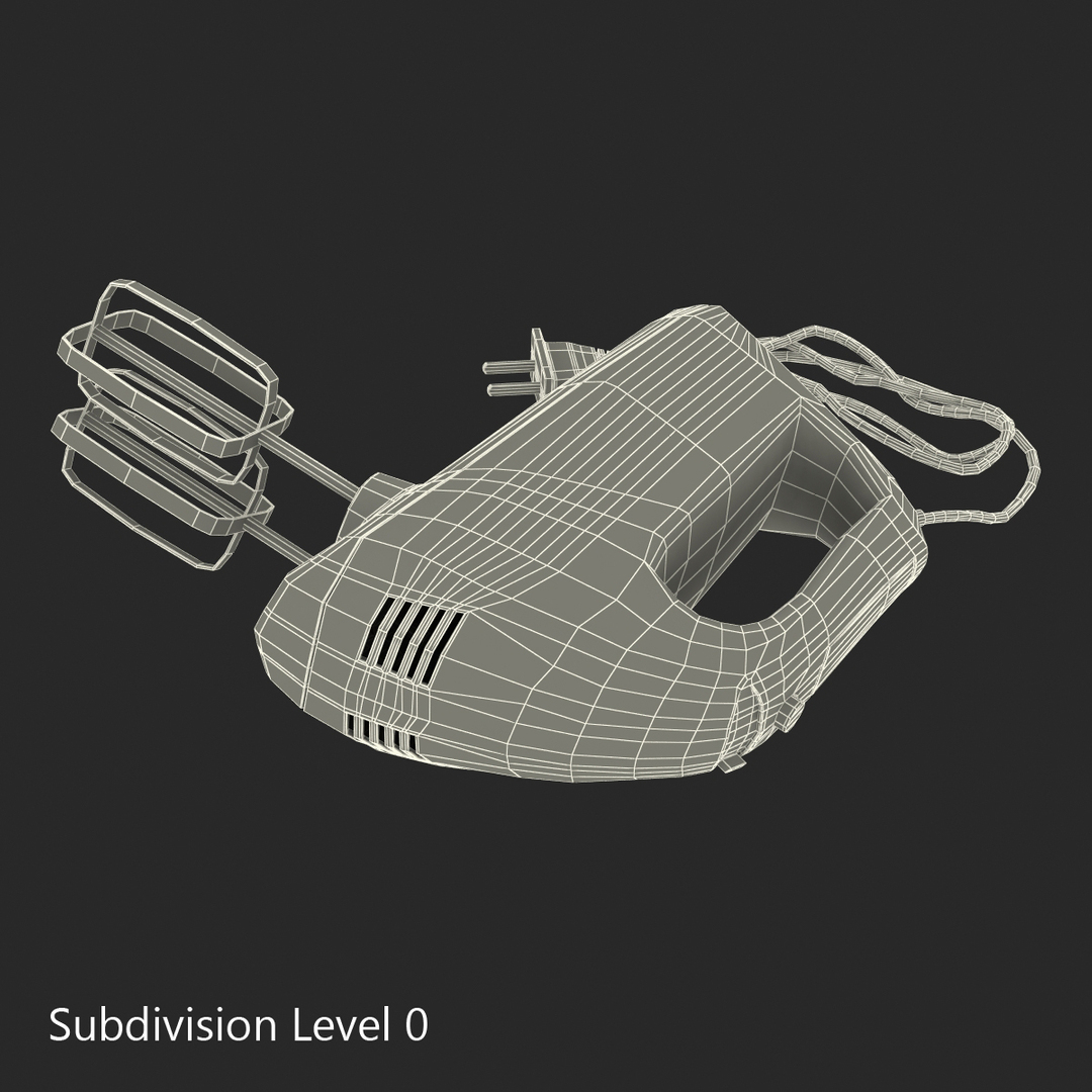 hand mixer black 3d model