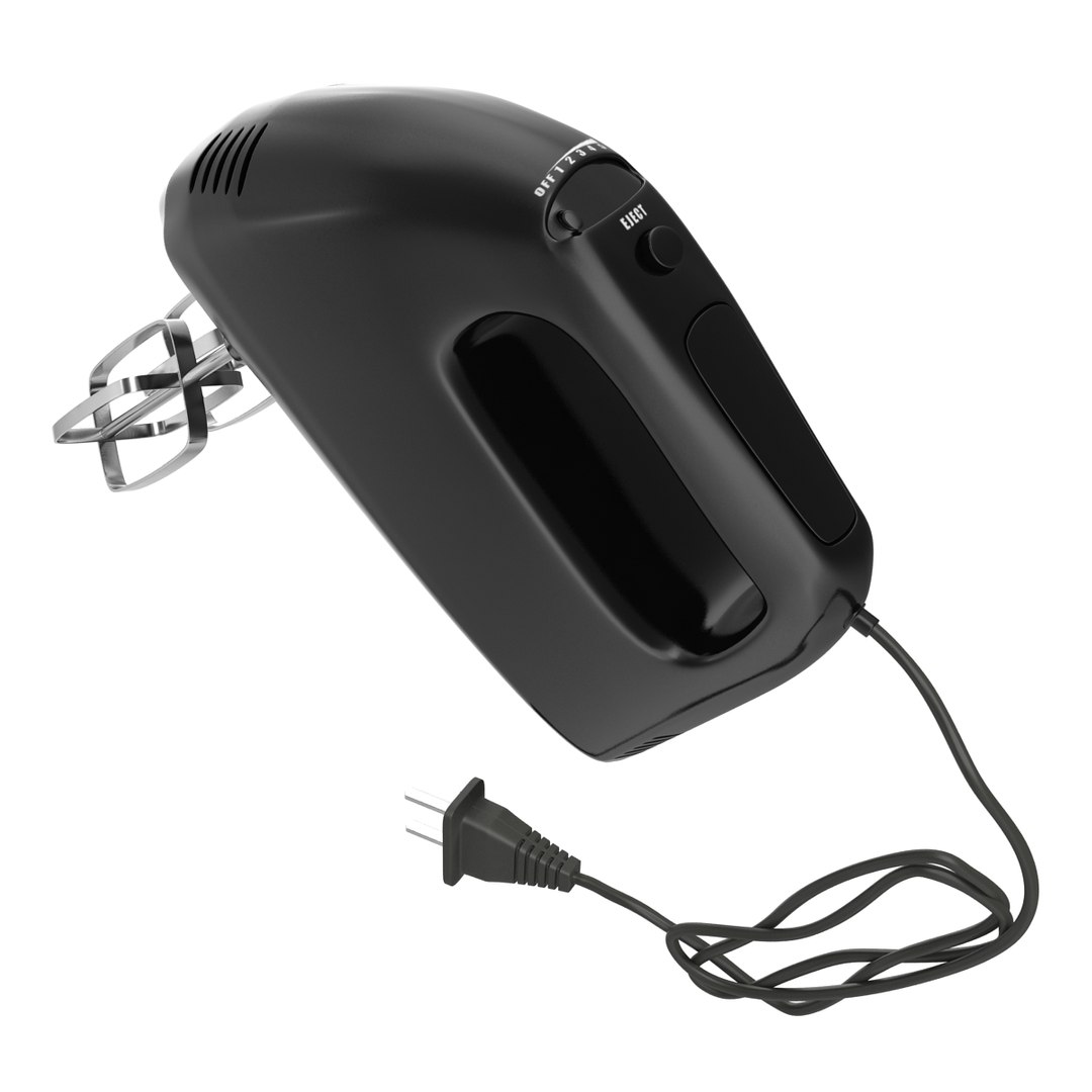 Hand Mixer Black 3d Model