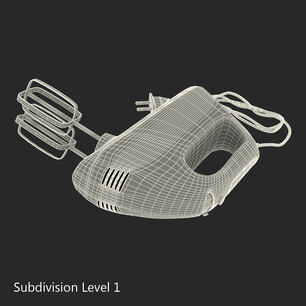 hand mixer black 3d model