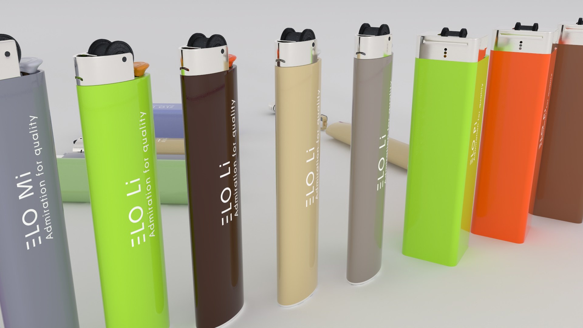 3D 4 Lighters Model - TurboSquid 1945334
