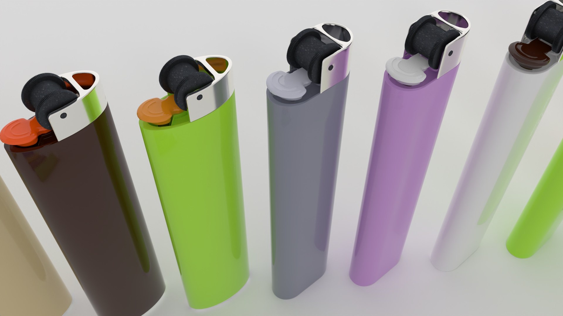 3D 4 Lighters Model - TurboSquid 1945334