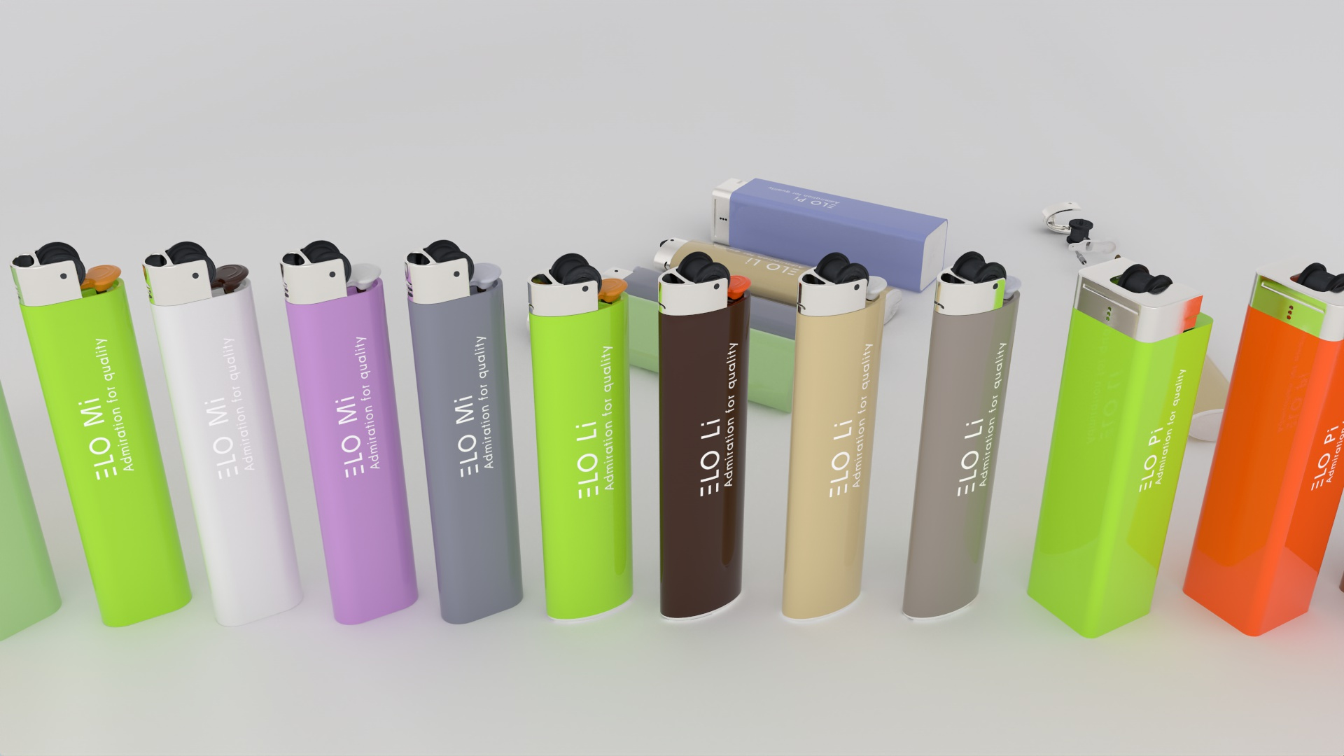 3D 4 Lighters Model - TurboSquid 1945334