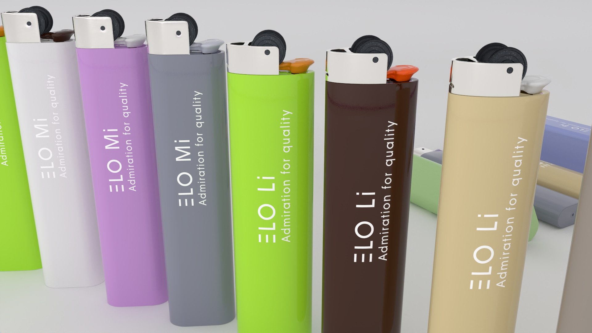 3D 4 Lighters Model - TurboSquid 1945334