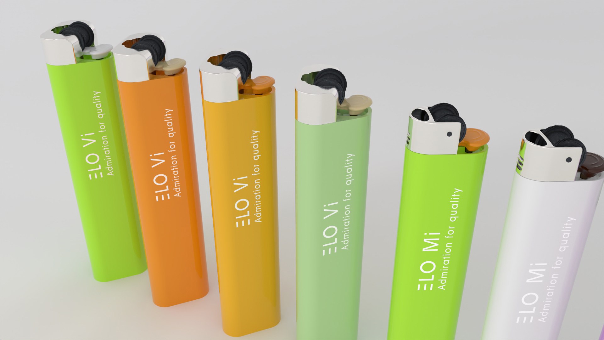 3D 4 Lighters Model - TurboSquid 1945334