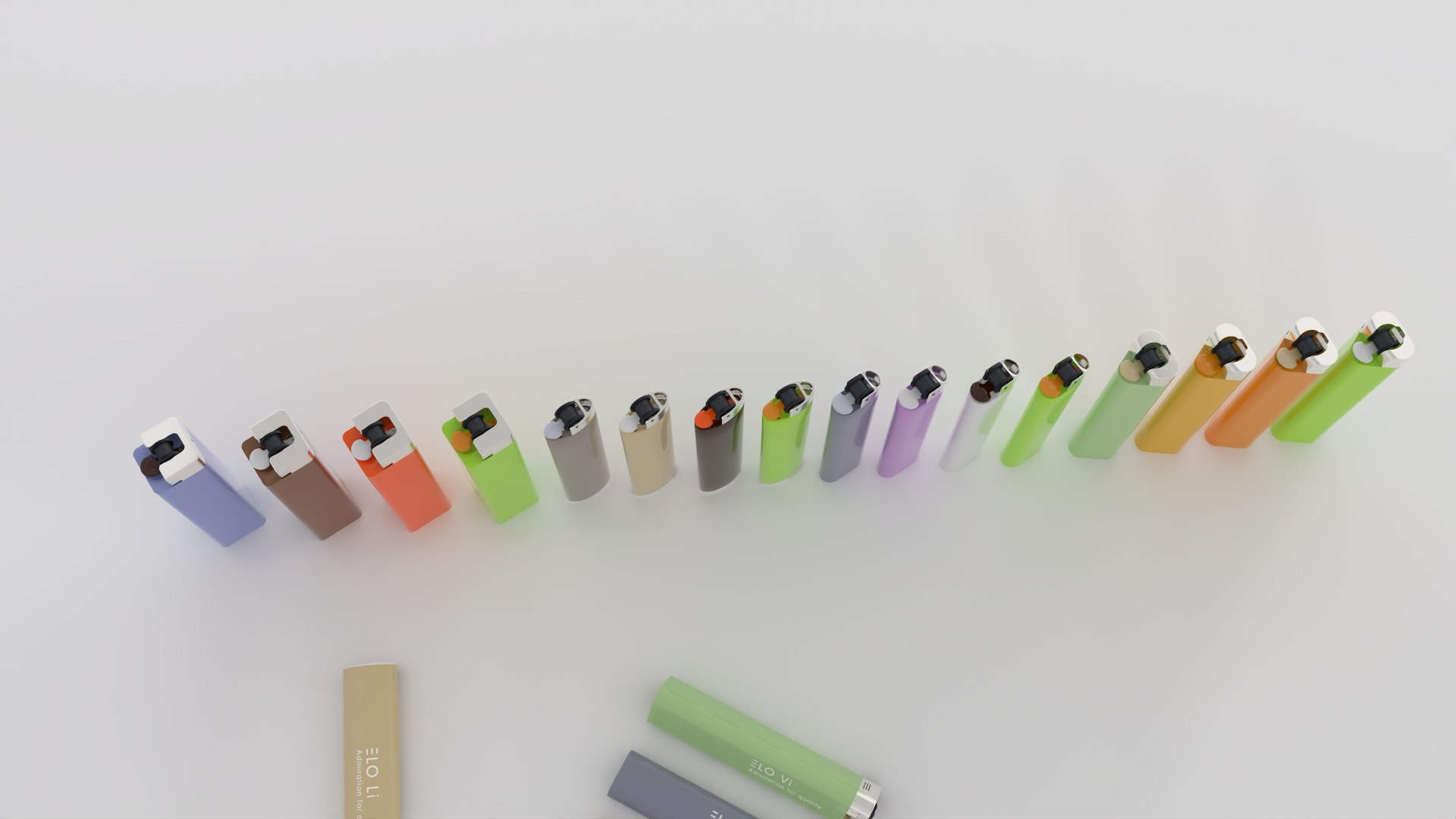 3D 4 Lighters Model - TurboSquid 1945334