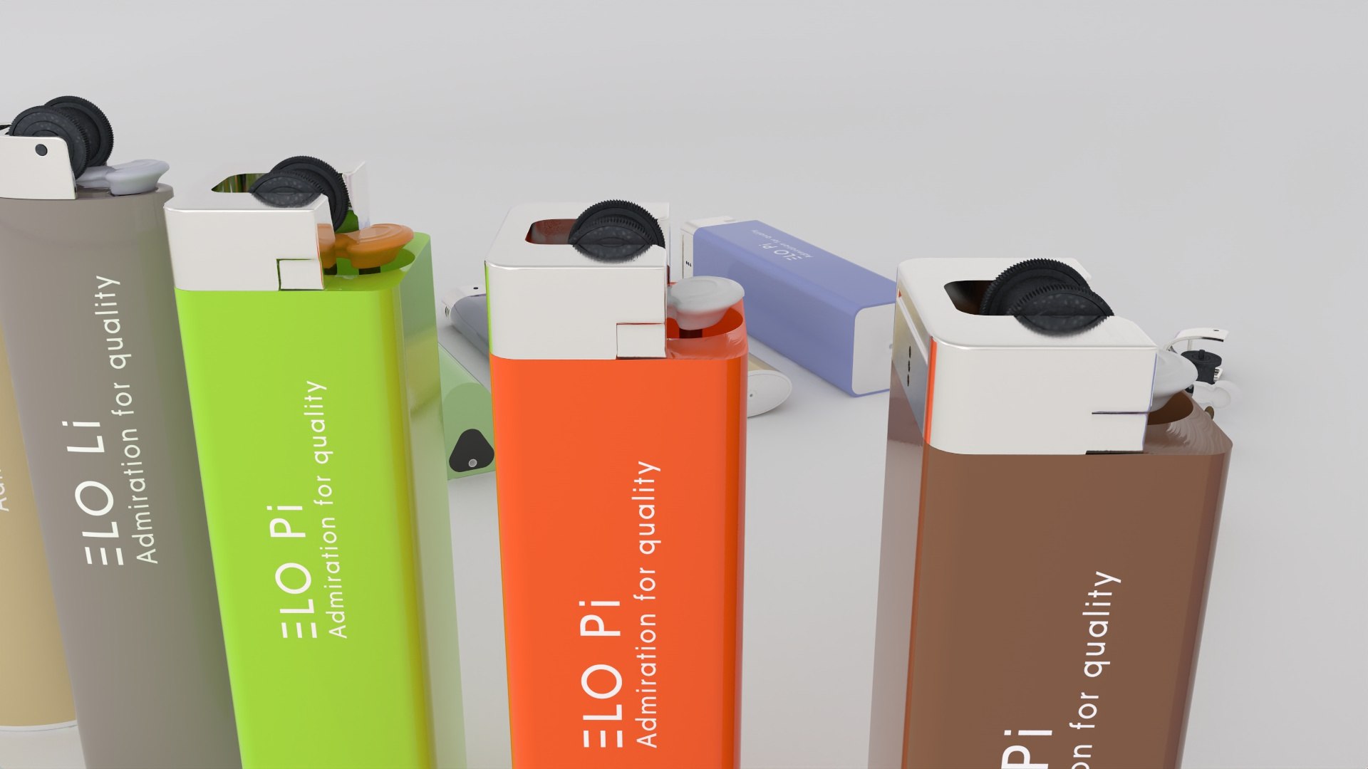 3D 4 Lighters Model - TurboSquid 1945334