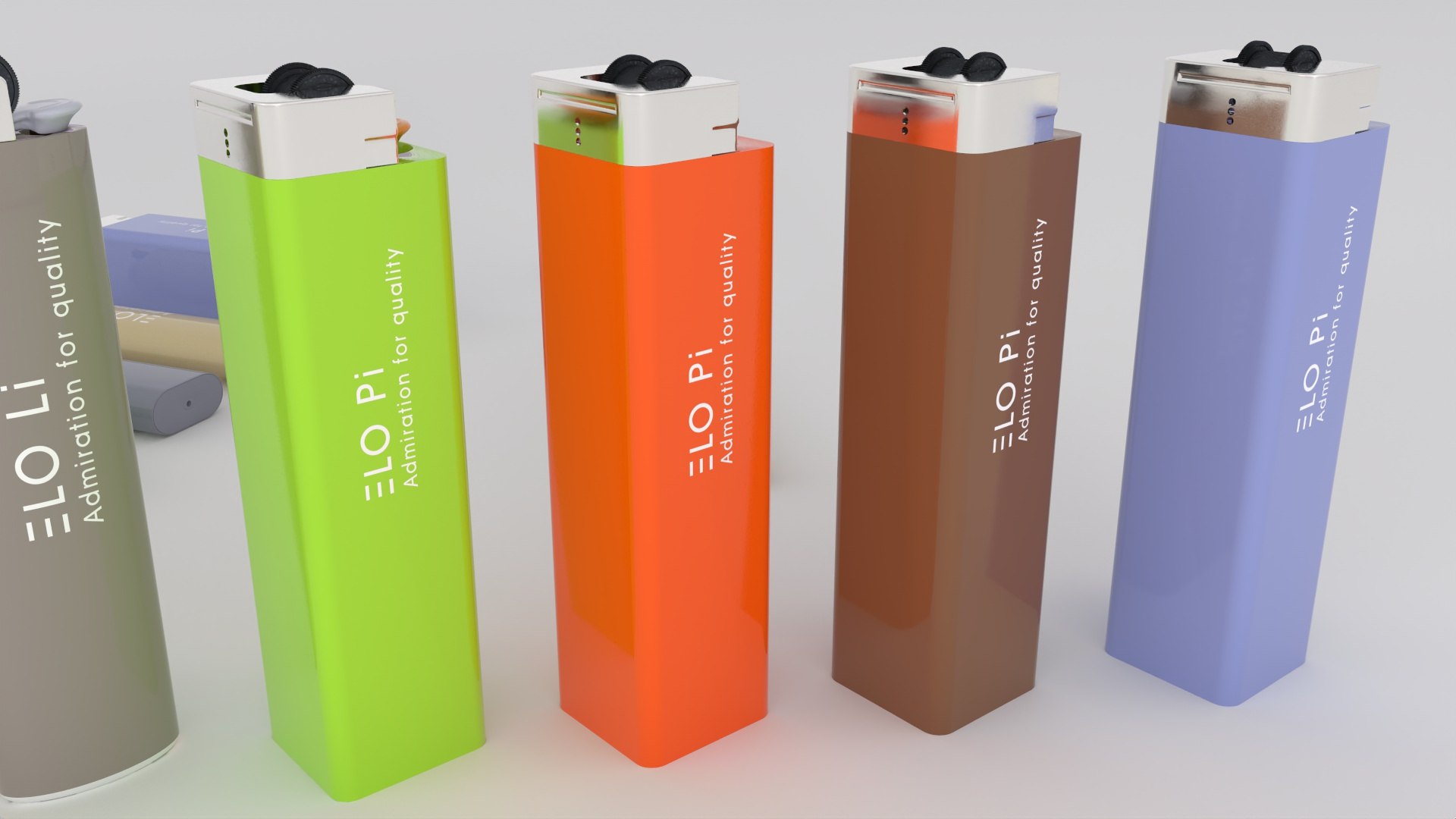 3D 4 Lighters Model - TurboSquid 1945334