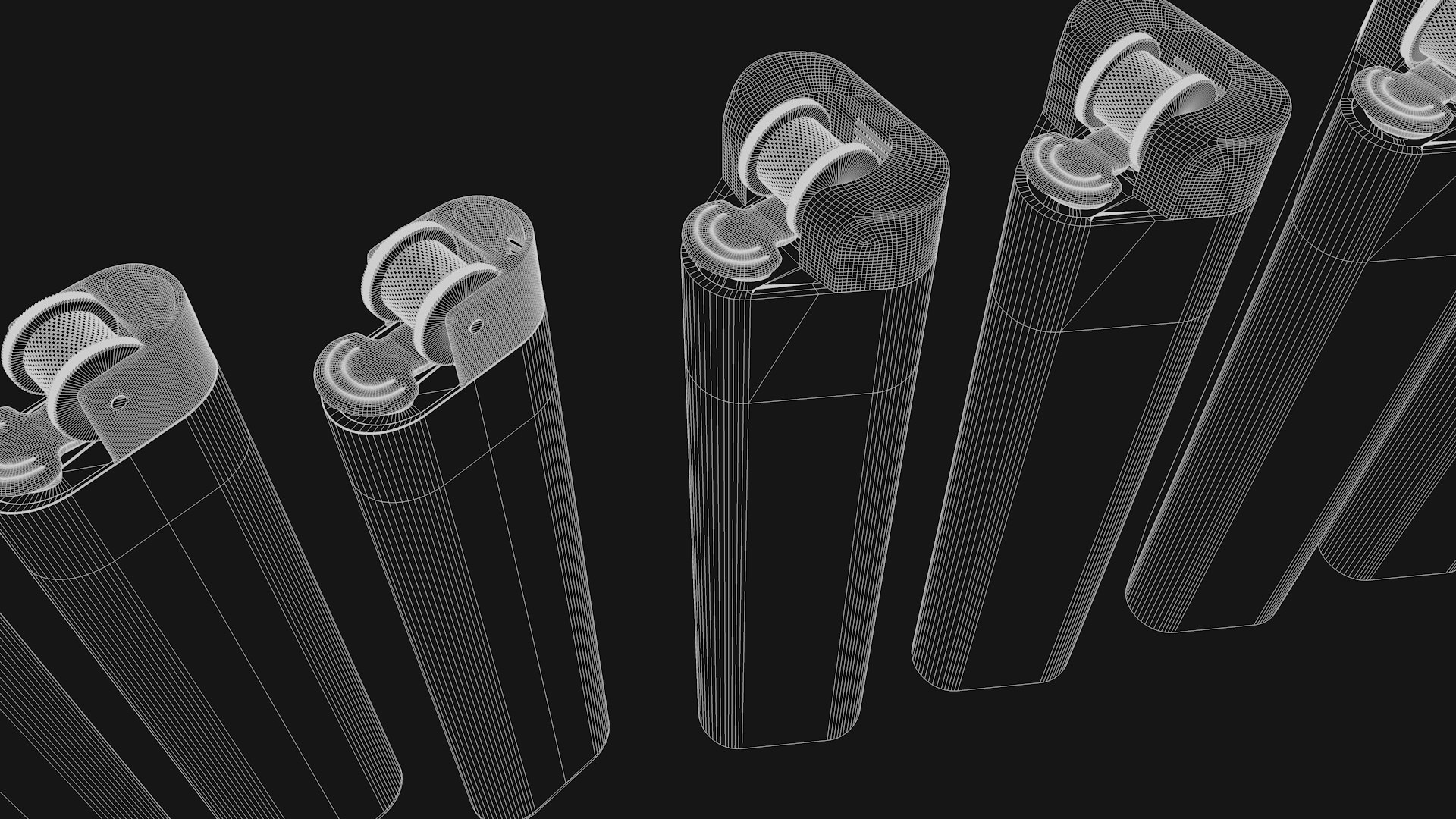 3D 4 Lighters model - TurboSquid 1945334