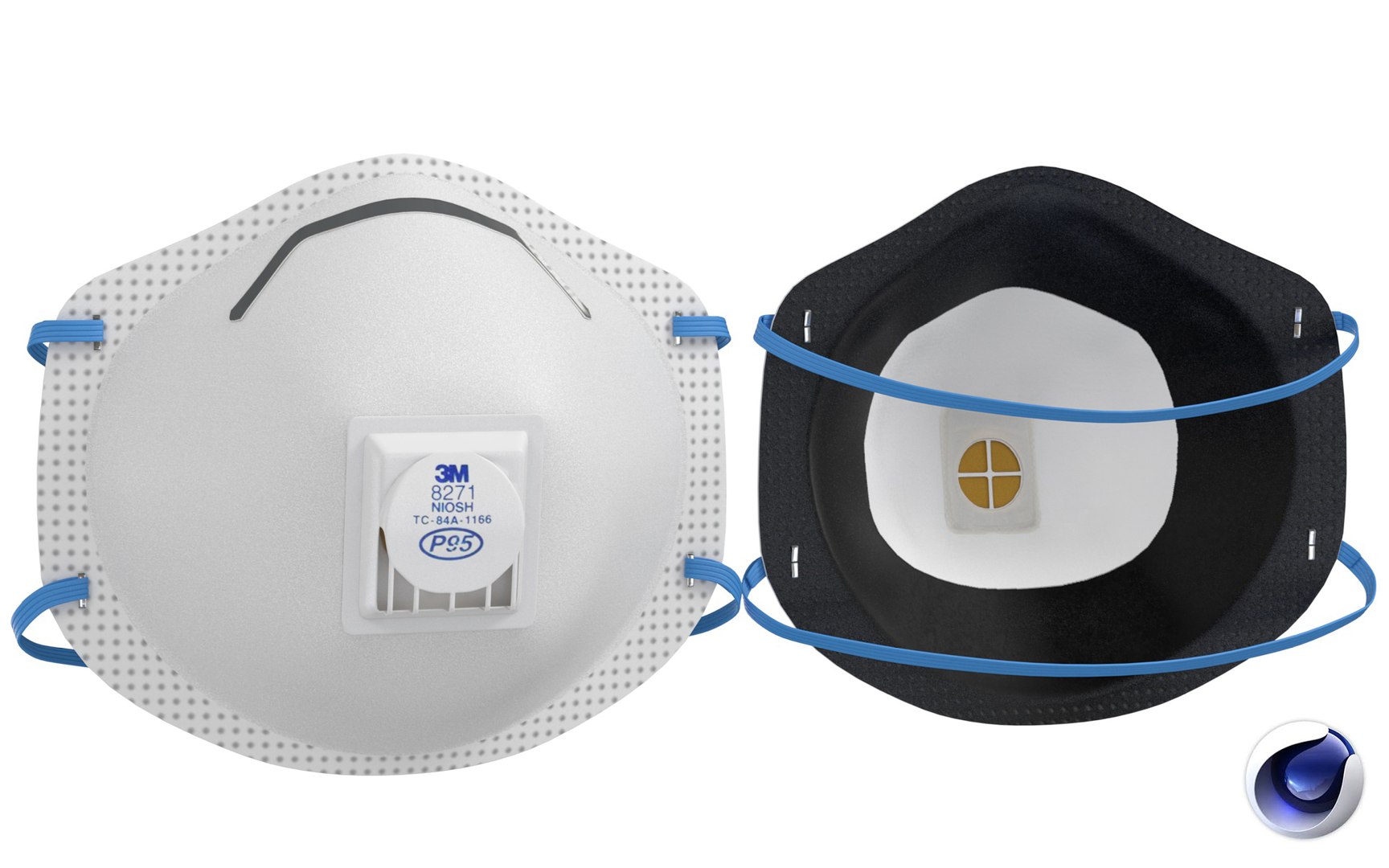 Mask Particulate Respirator 8271 Model - TurboSquid 1538491