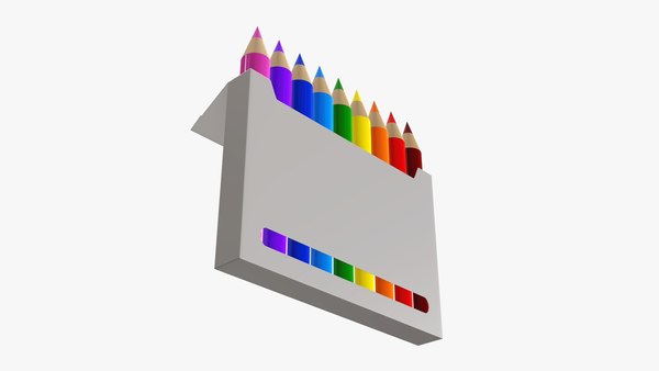 3D pencil box color model - TurboSquid 1666605