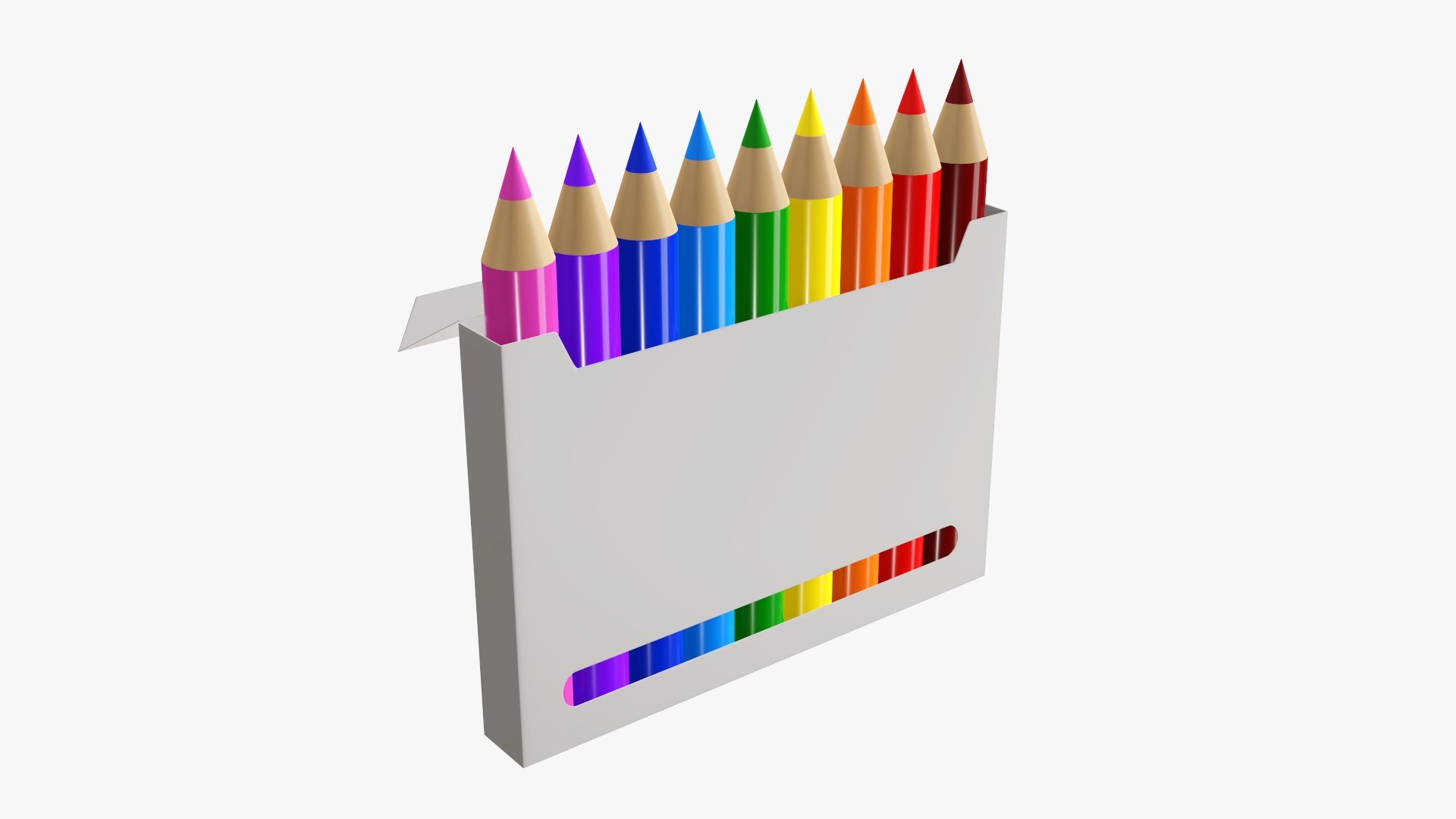 3D pencil box color model - TurboSquid 1666605
