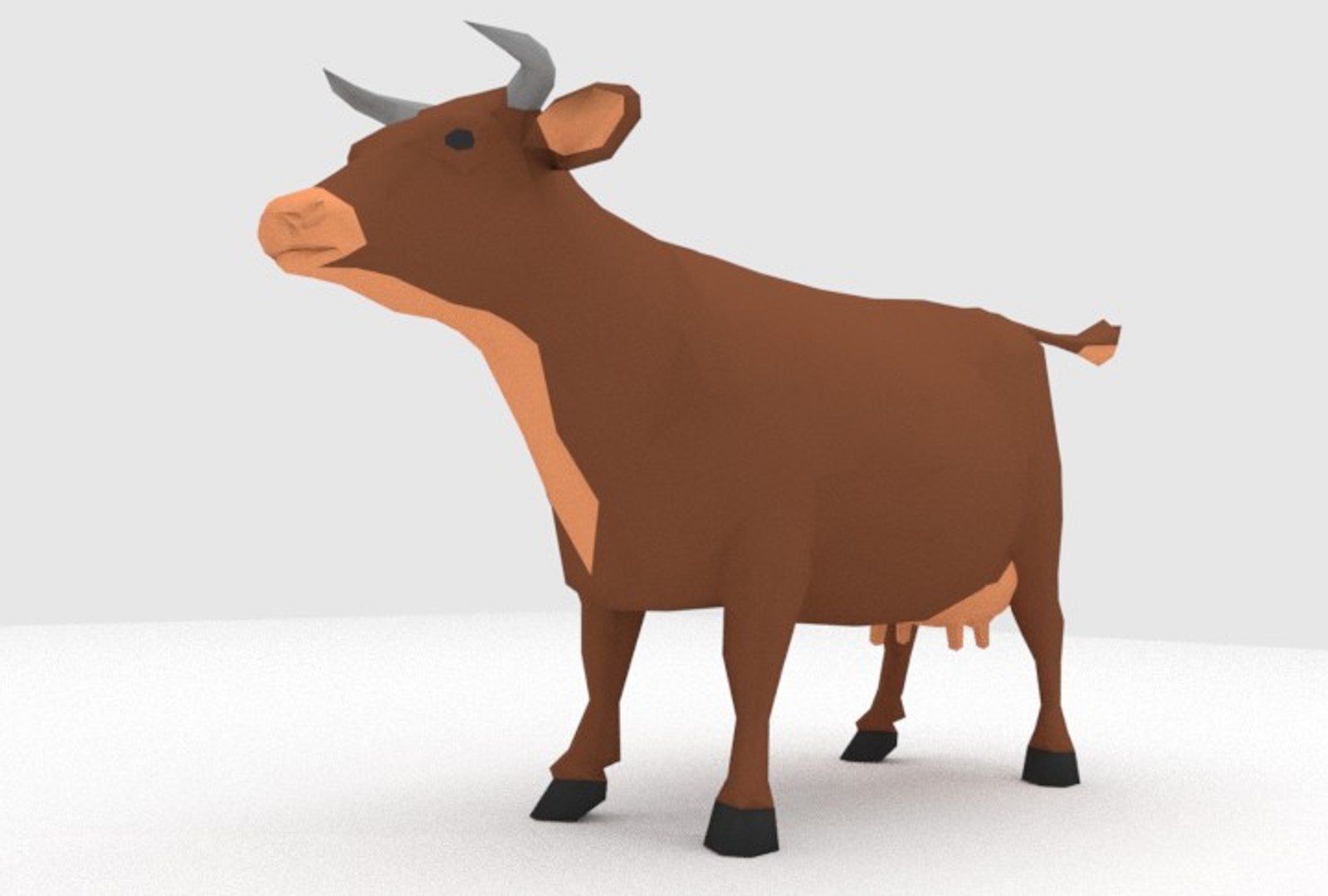 3d Model Blender Animal Cow