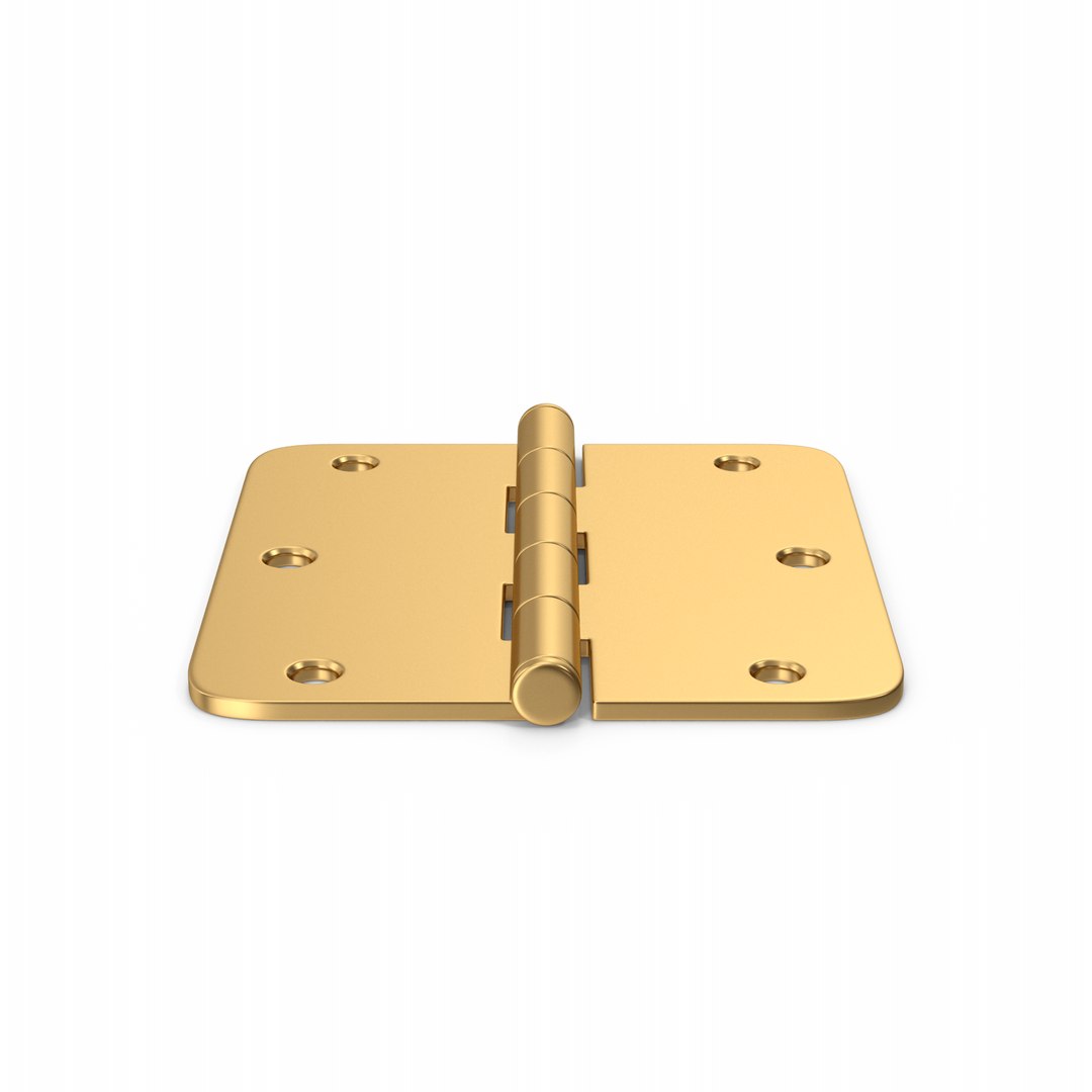 3D Gold Door Hinge - TurboSquid 1996556