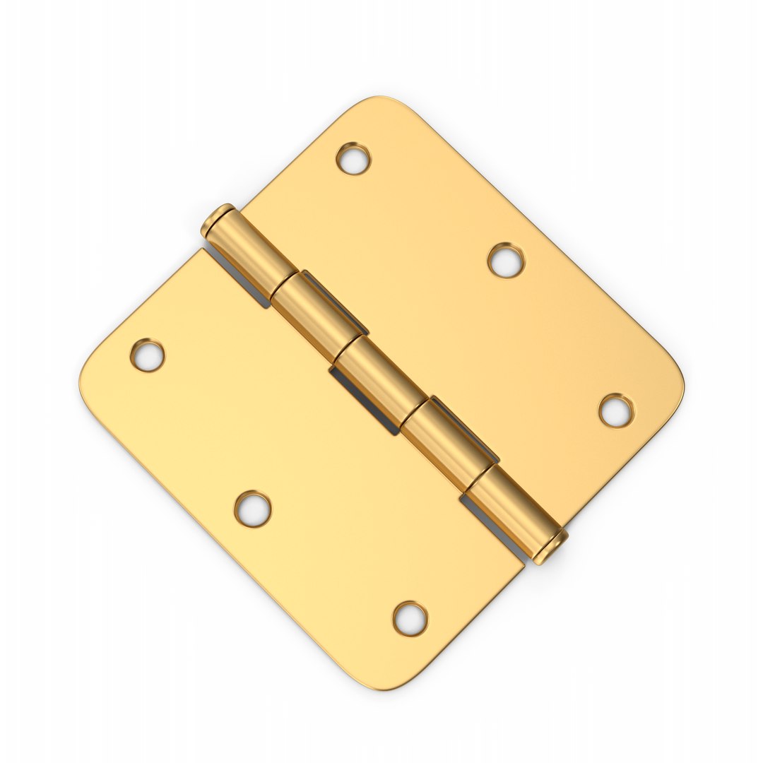 3D Gold Door Hinge - TurboSquid 1996556