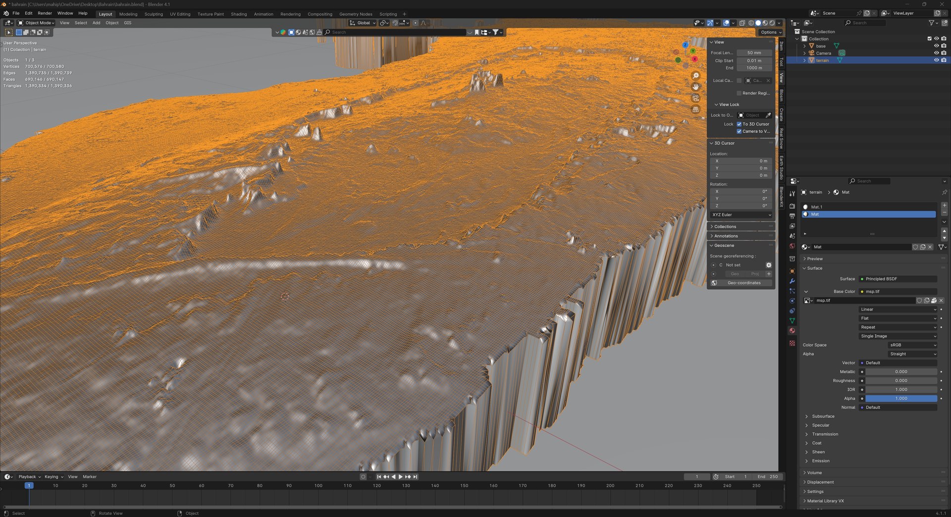 3D Bahrain Terrain Map Model - TurboSquid 2335440