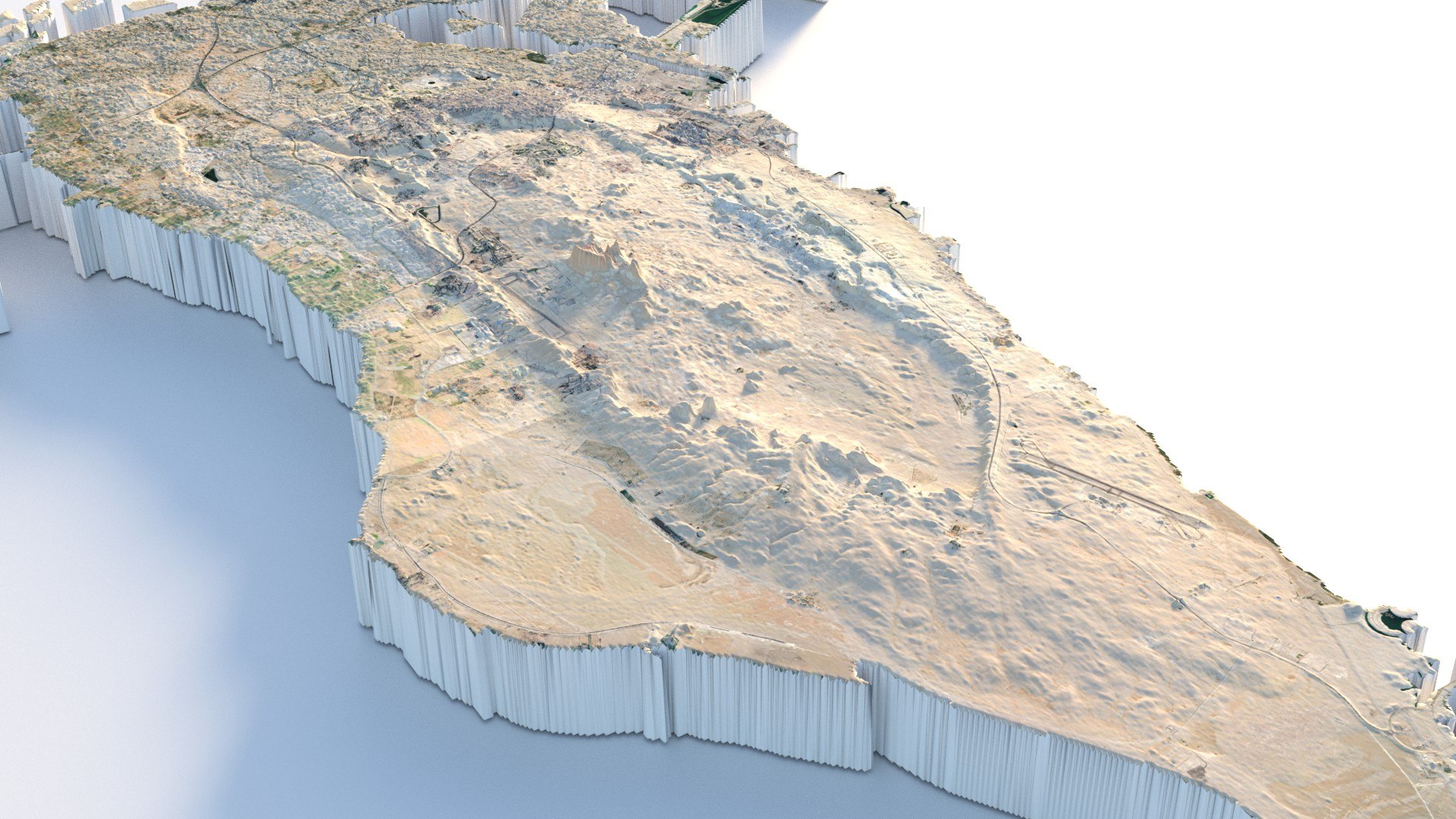 3D Bahrain Terrain Map Model - TurboSquid 2335440