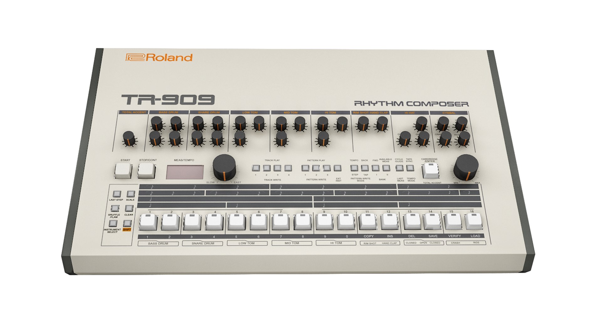 Roland Tr 909 3D Model - TurboSquid 1196844