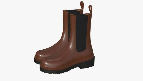 Realistic Leather Boots V71 model - TurboSquid 1952442