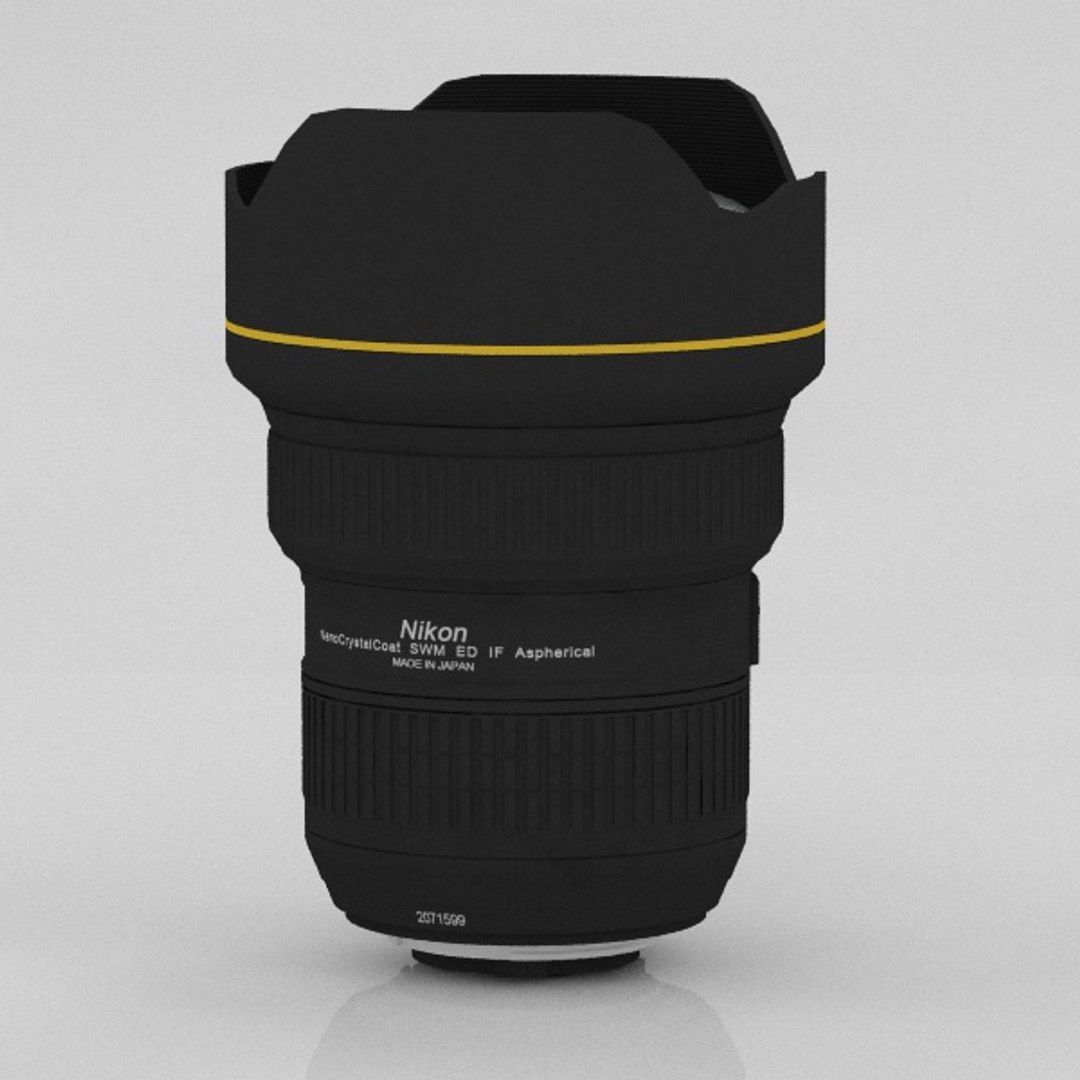 3d Model Lens Nikkor 14-24 2