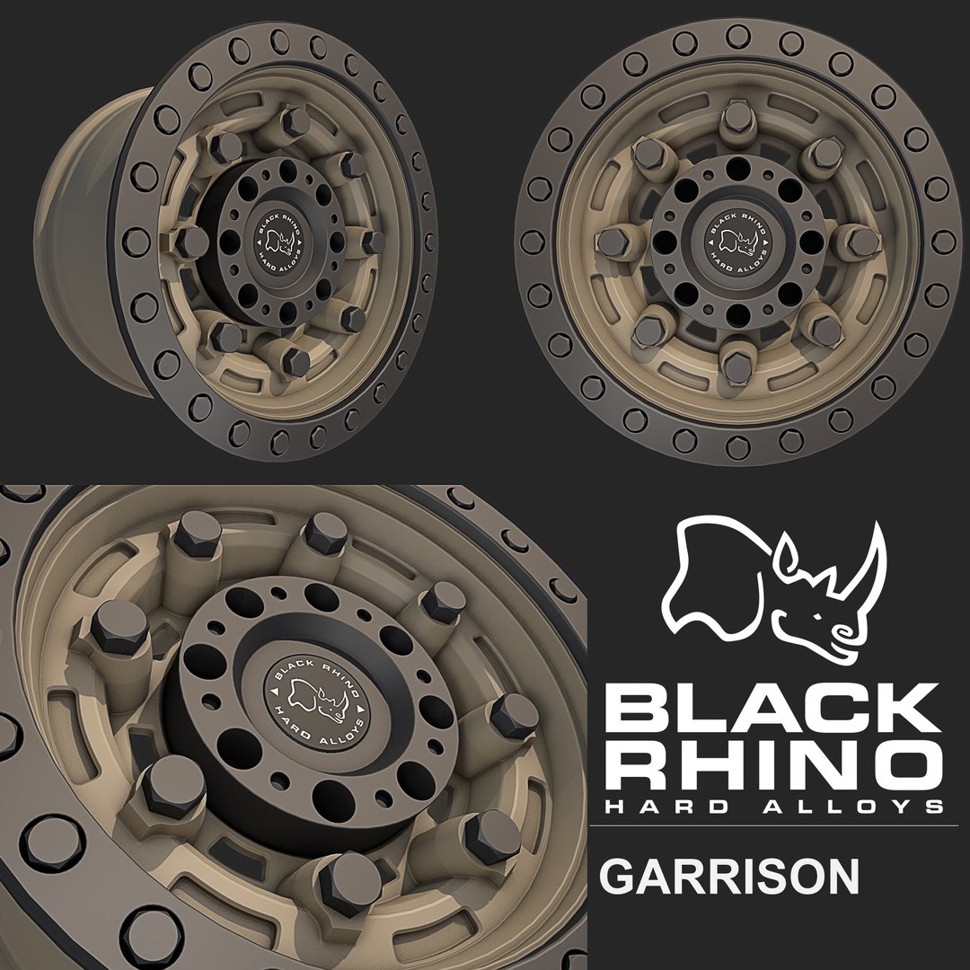Black Rhino Wheels Pack 2 3D Model - TurboSquid 1730062